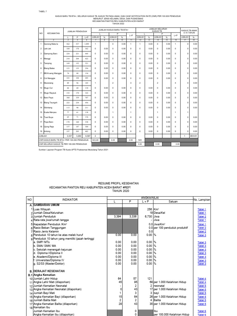 Data TB Dan Kusta | PDF