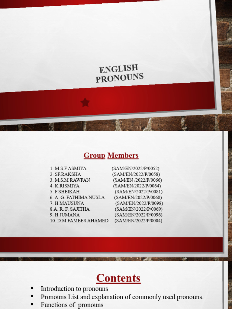 Understanding English Pronouns: A Guide | PDF | Pronoun | Verb