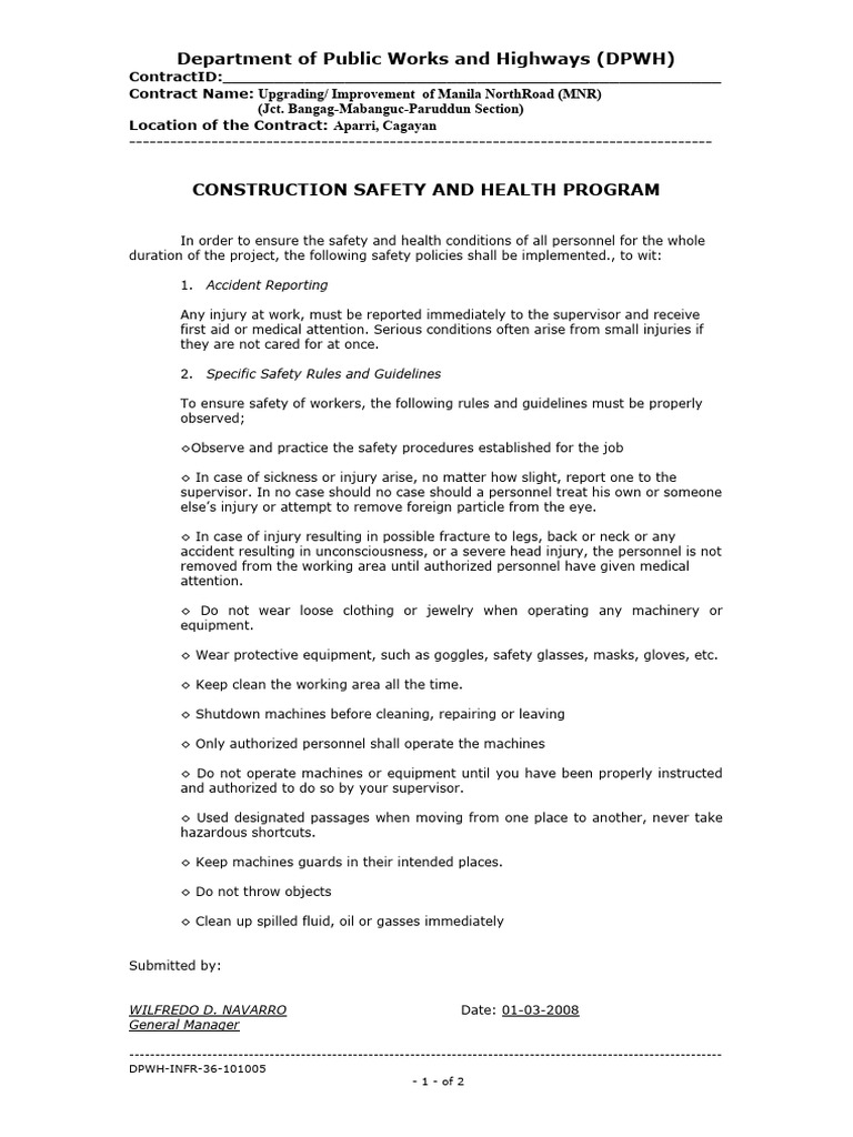 Health & Safety Programs | Download Free PDF | Occupational Safety And ...