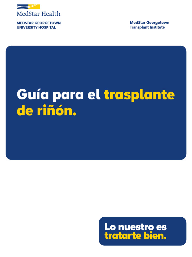 Guía de Trasplante Renal MedStar | PDF | Trasplante de riñón | Hemodiálisis