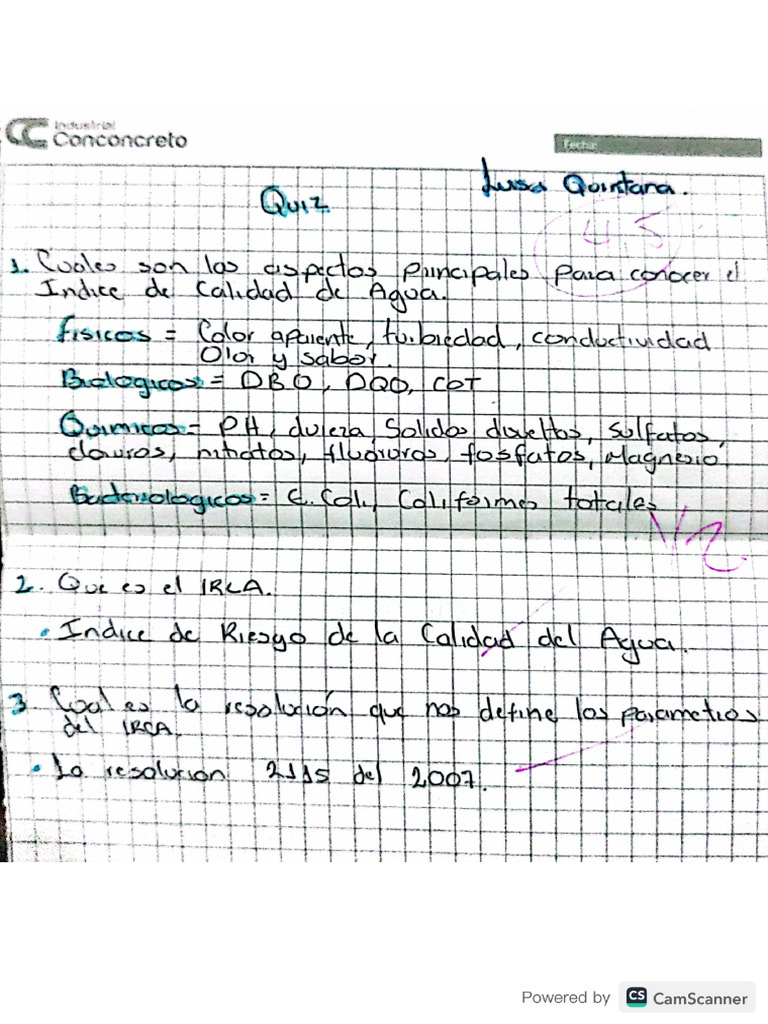 Ejercicios - Quiz. Luisa Quintana. | PDF