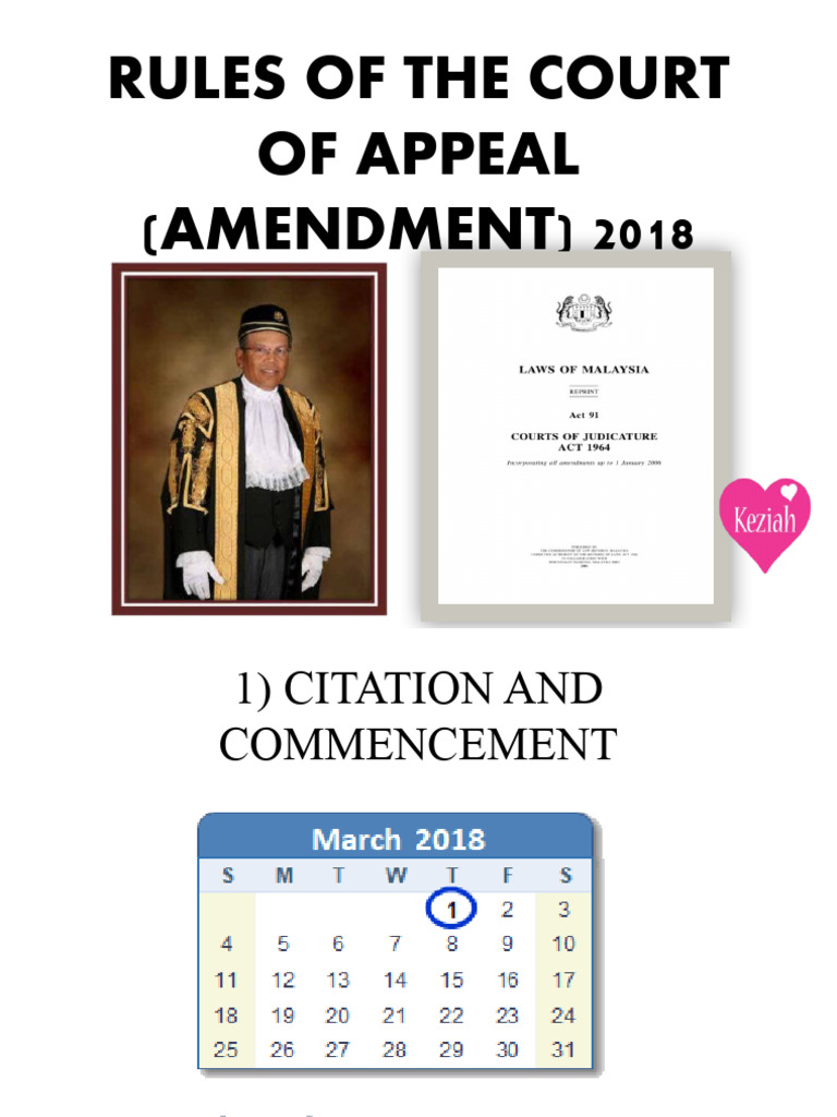 Rules of The Court of Appeal (Amendment | PDF | Appeal | Interlocutory ...