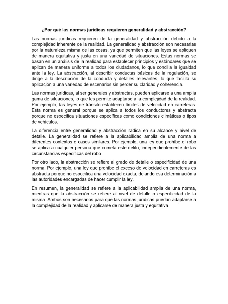 Generalidad y abstracción | PDF