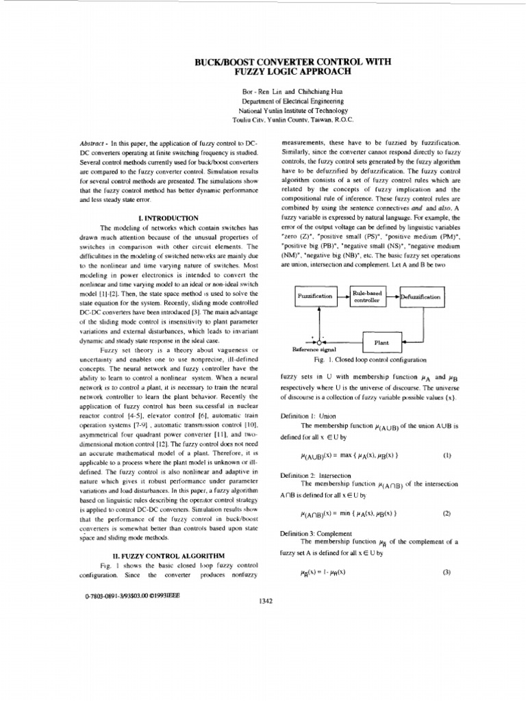 Buckboost Converter Control With Fuzzy Logic Approach (2) | PDF | Fuzzy Logic | Control Theory