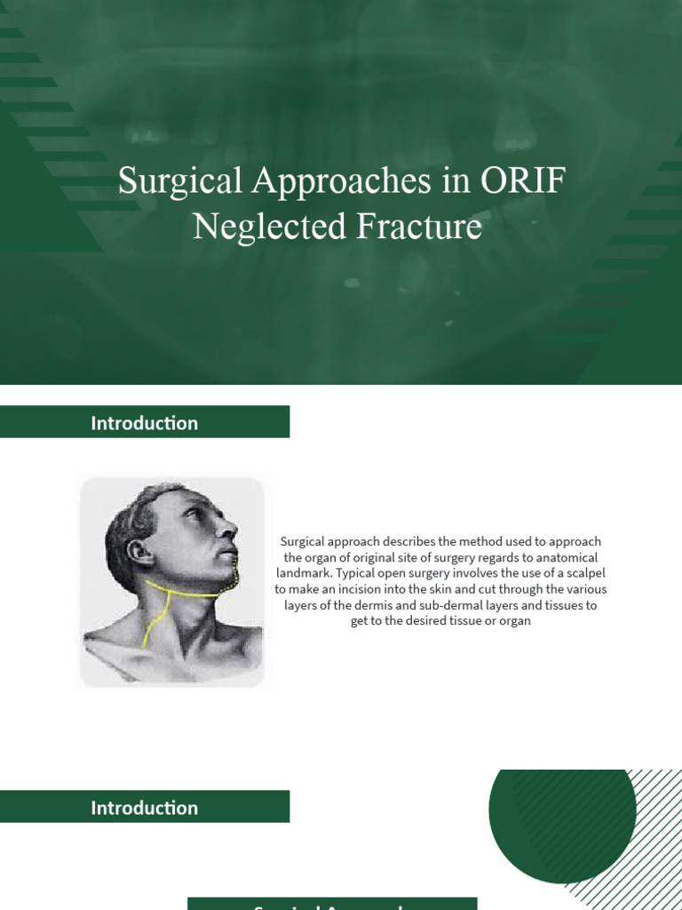 Surgical Approaches in ORIF Neglected Fracture | PDF