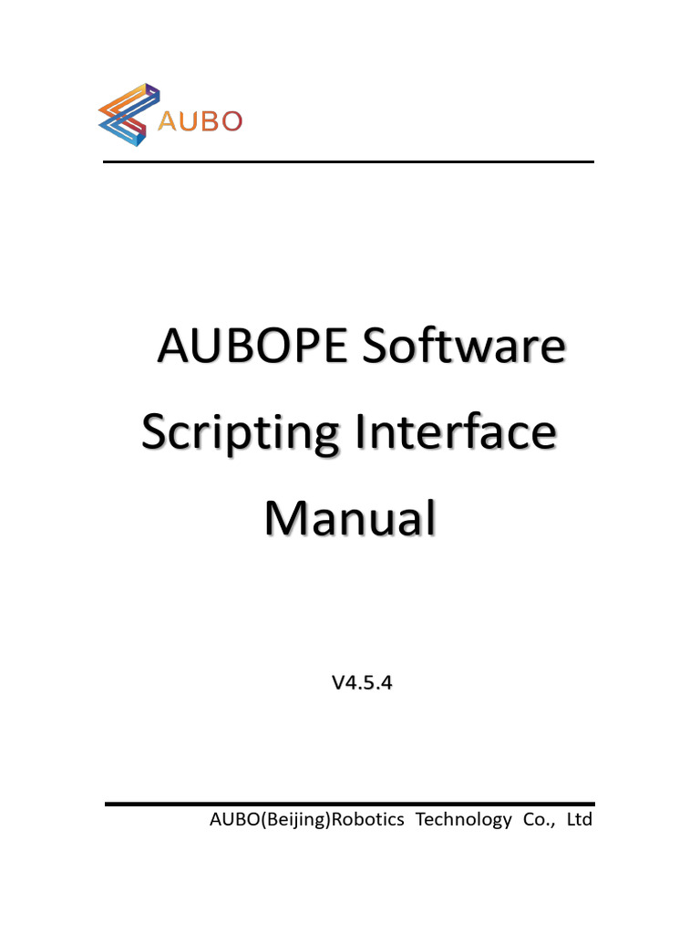 Teach Pendant Scripting Interface Manual (V4.5.4) | PDF | Control Flow | Computer Engineering
