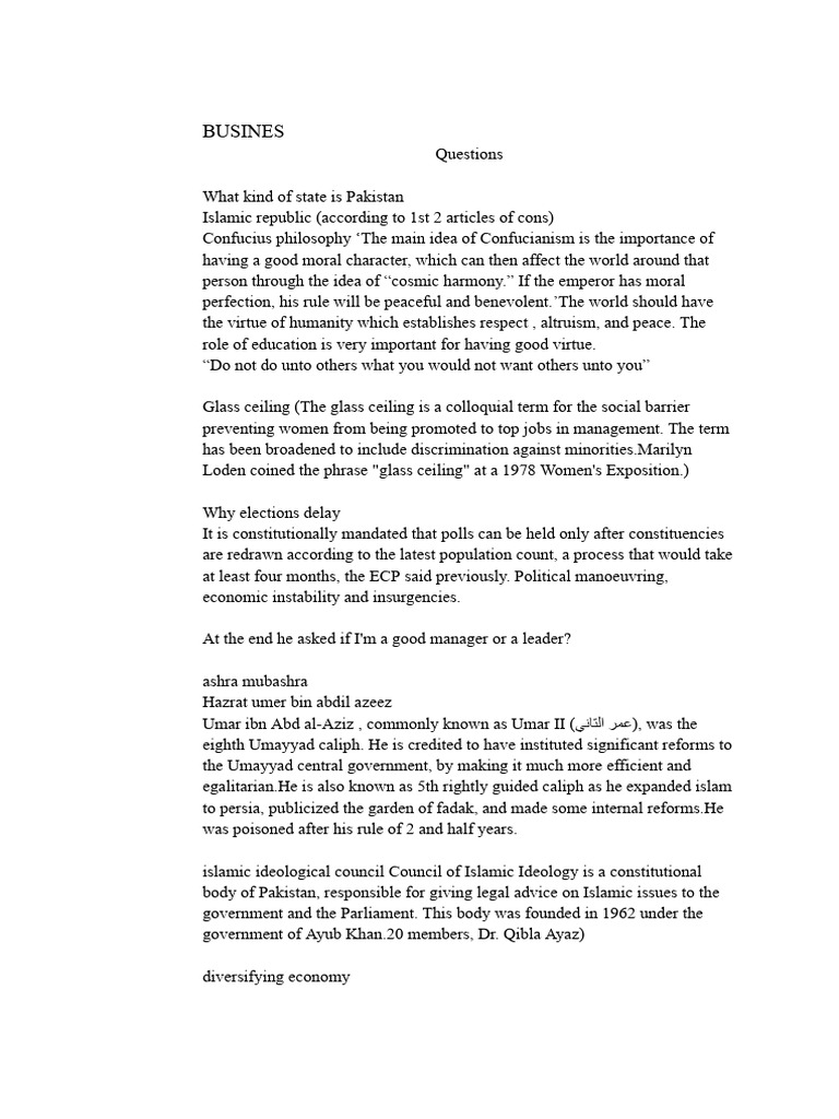 Pastpaper Questions Without Answers | PDF | India–Pakistan Relations Pastpaper Questions Without Answers | PDF | India–Pakistan Relations