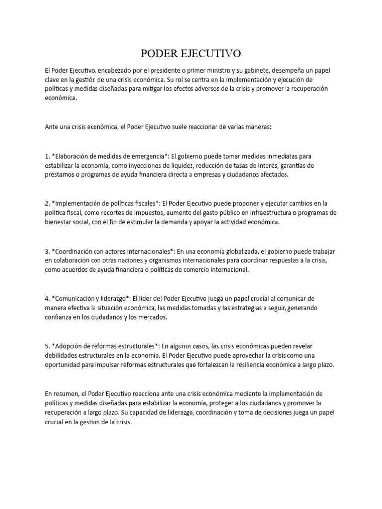 PODER EJECUTIVO | PDF