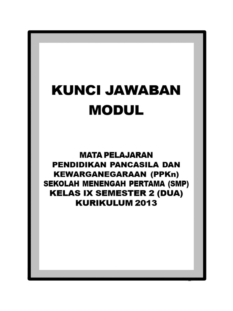 K - Modul PKN Klas IX | PDF | Ilmu Sosial