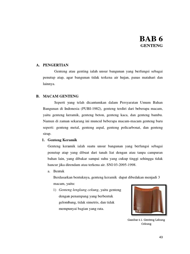 Bahan Atap Genteng | PDF