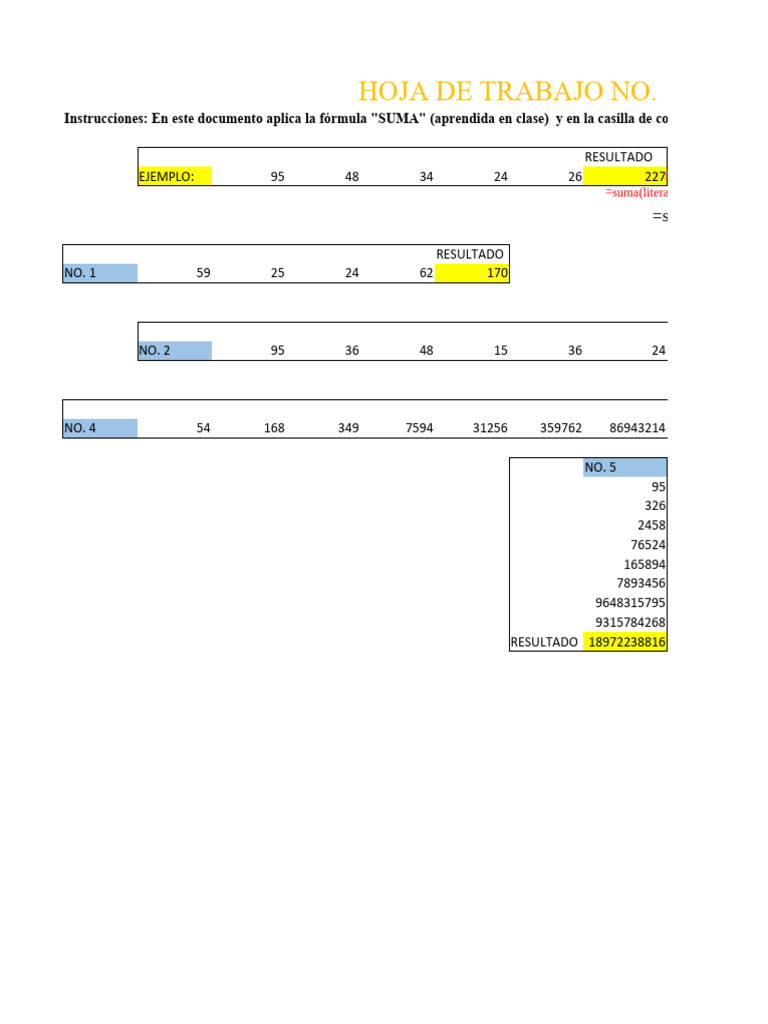 Hoja de trabajo no. 1 - Compu (2) | PDF