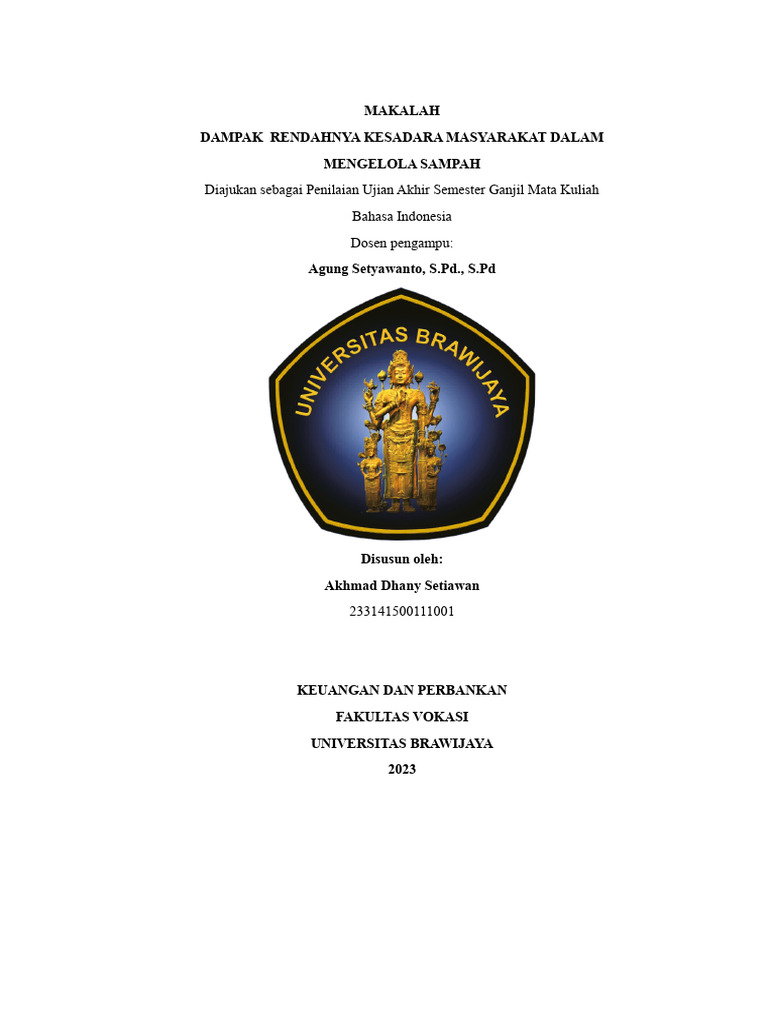 UAS BINDO - Akhmad Dhany Setiawan | PDF