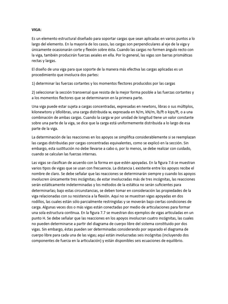 Vigas | PDF | Viga (Estructura) | Hormigón