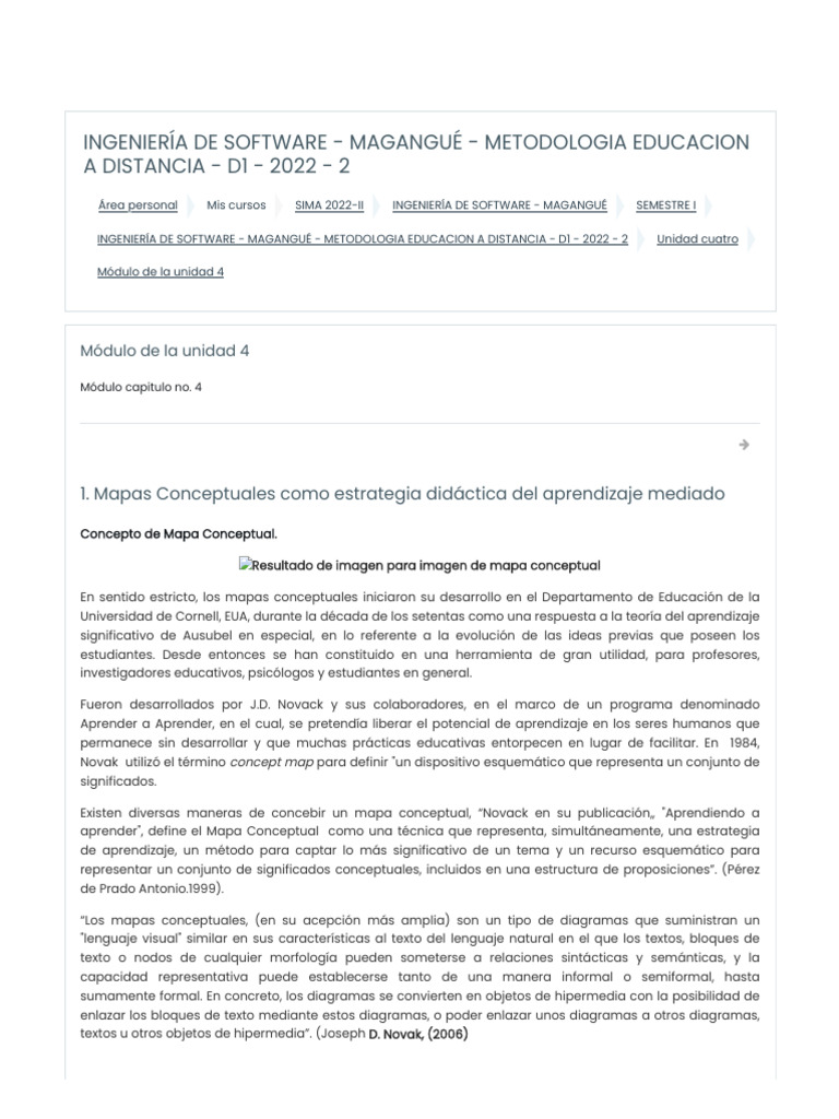 (MEAD) Módulo de La Unidad 4 - (Mapas Conceptuales Como Estrategia Didáctica Del Aprendizaje ...