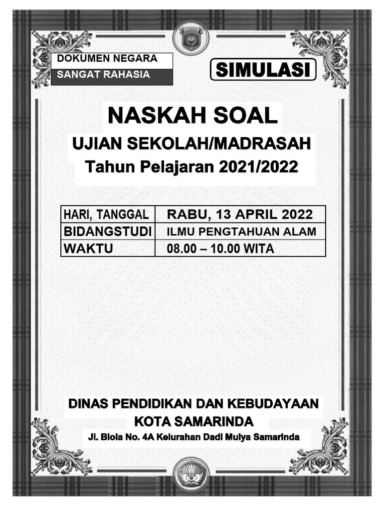 Ipa Simulasi A4 Try Out 2 | PDF