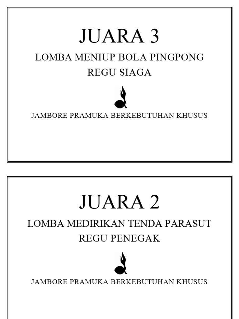 Format Pemenang Juara | PDF