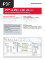 DaVinci Configurator Classic FactSheet EN | PDF | Systems Architecture | System Software
