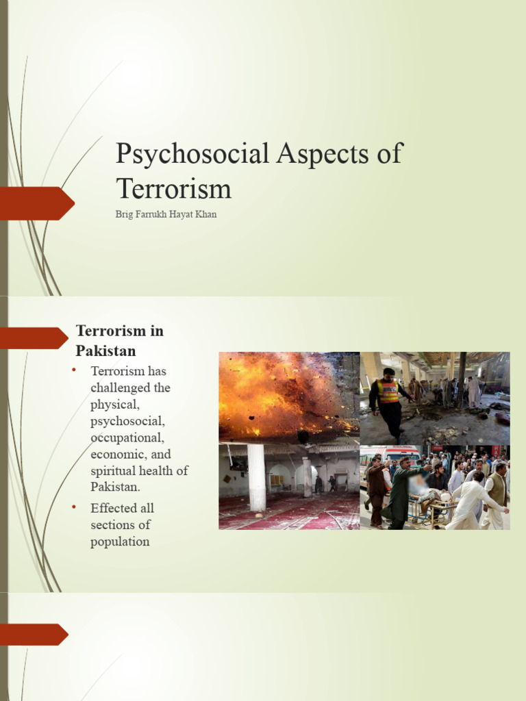Psychosocial Effects of Terrorism in Pakistan | PDF | Psychological ...