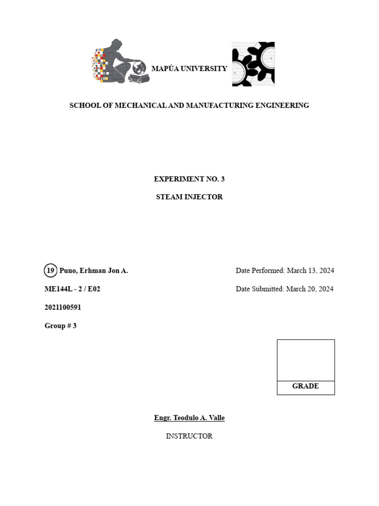 Experiment-1 3 | PDF | Pump | Enthalpy