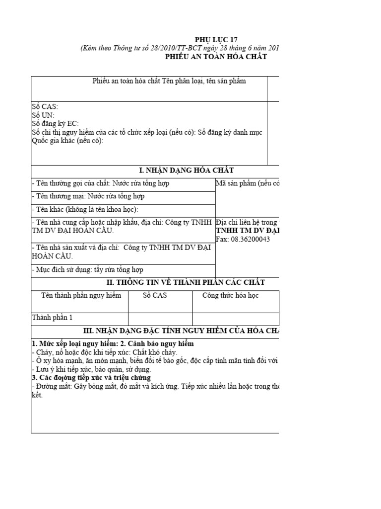 Nrt Nuoc Rua Tay Dhc | PDF