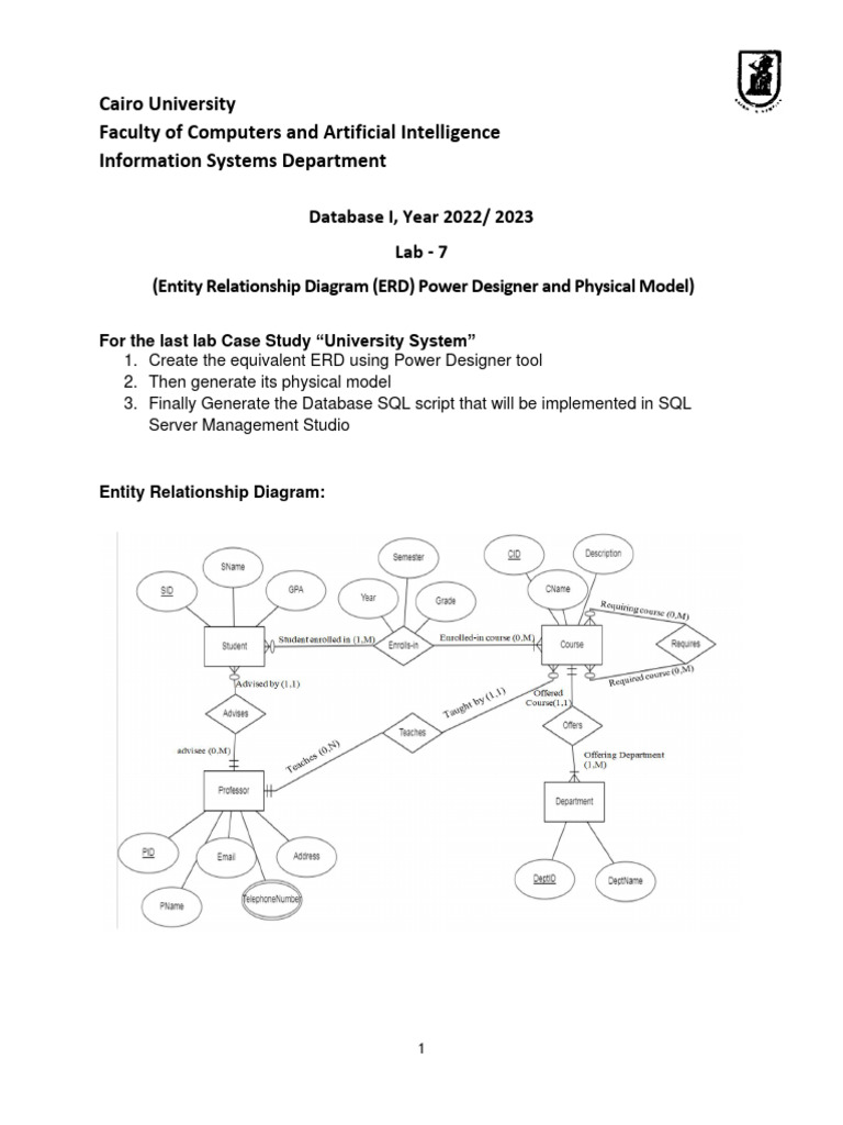 Lab7 - Physical ERD (Power Designer) | PDF | Data Model | Databases