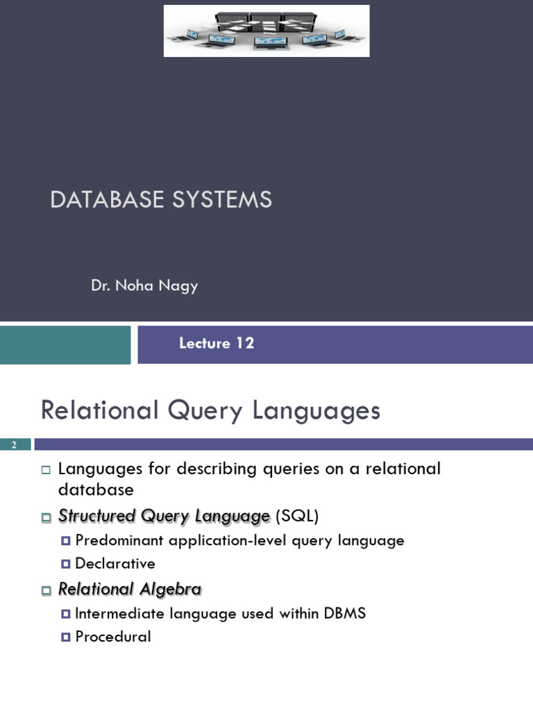 Lec 12 | PDF | Relational Model | Mathematics