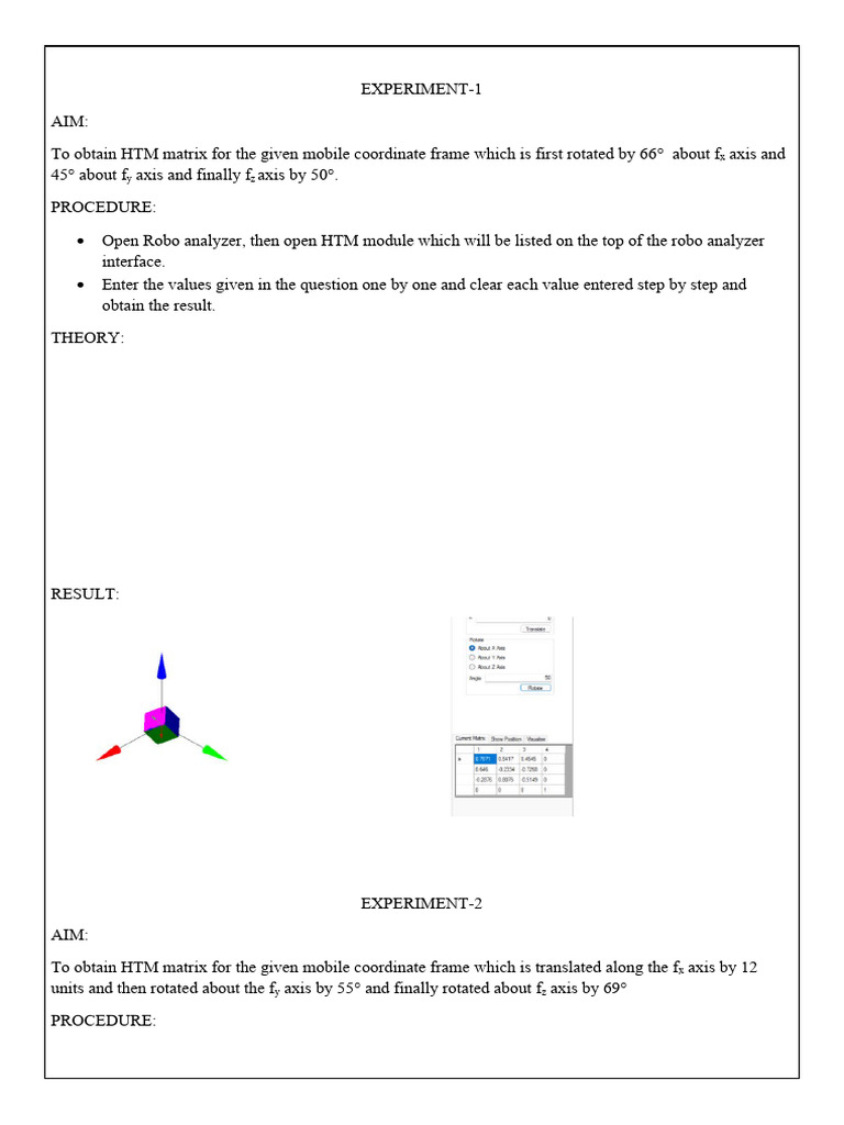 Lab Record | Download Free PDF | Kinematics | Coordinate System