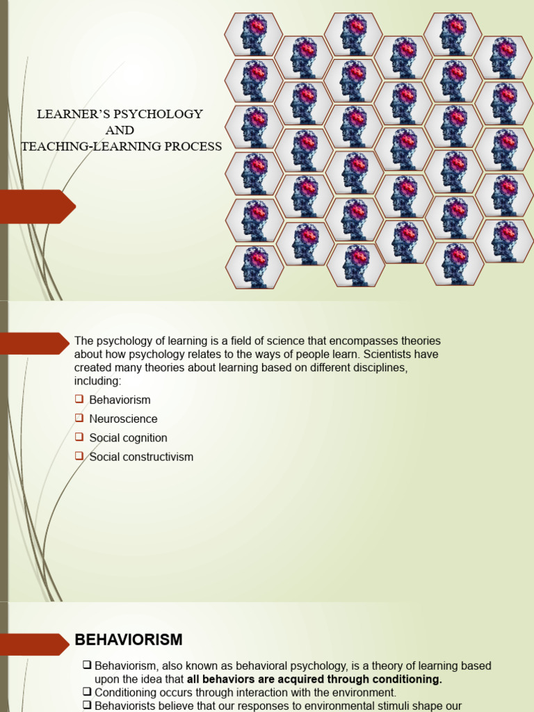1st. Learners Psychology | PDF | Classical Conditioning | Learning