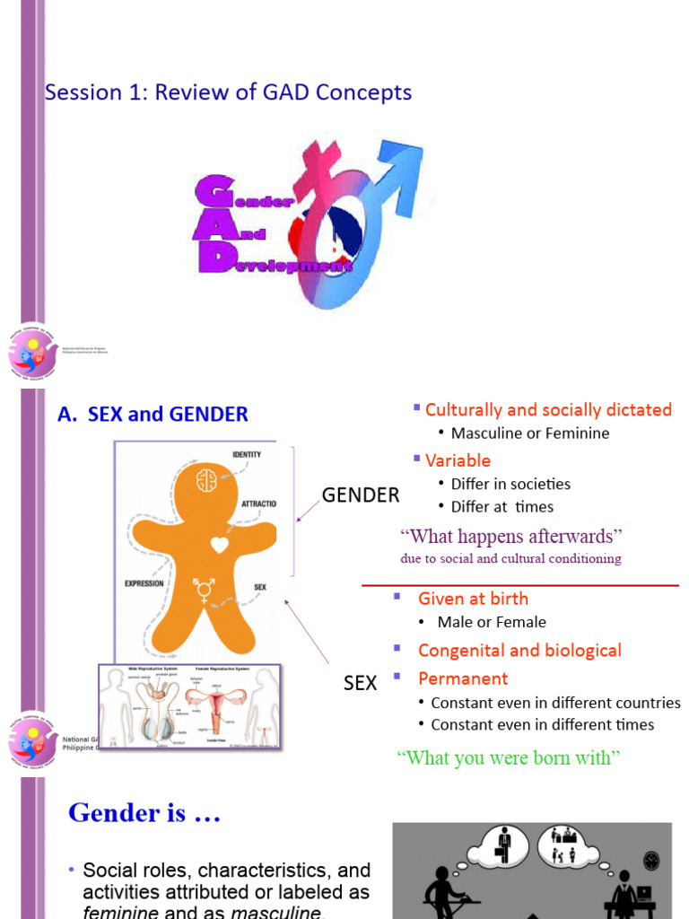 Review of GAD Concepts | PDF | Gender | Gender Studies