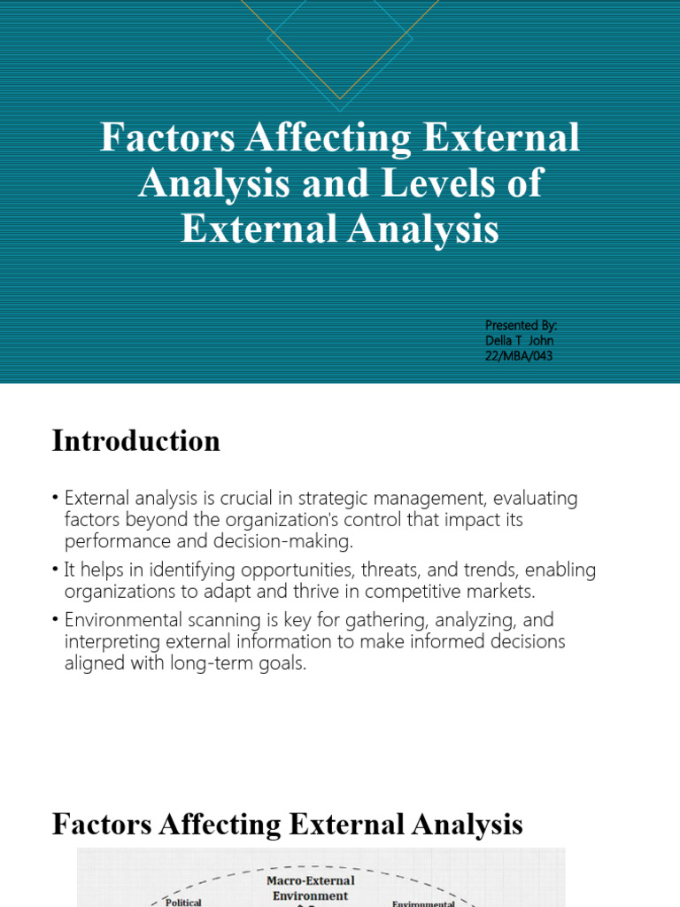 Factors Affecting External Analysis and Levels of External | PDF ...