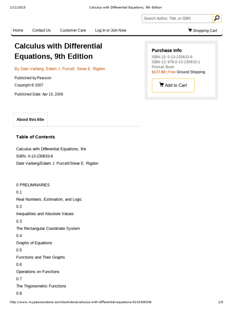 m1210 Text Contents | PDF | Integral | Differential Calculus