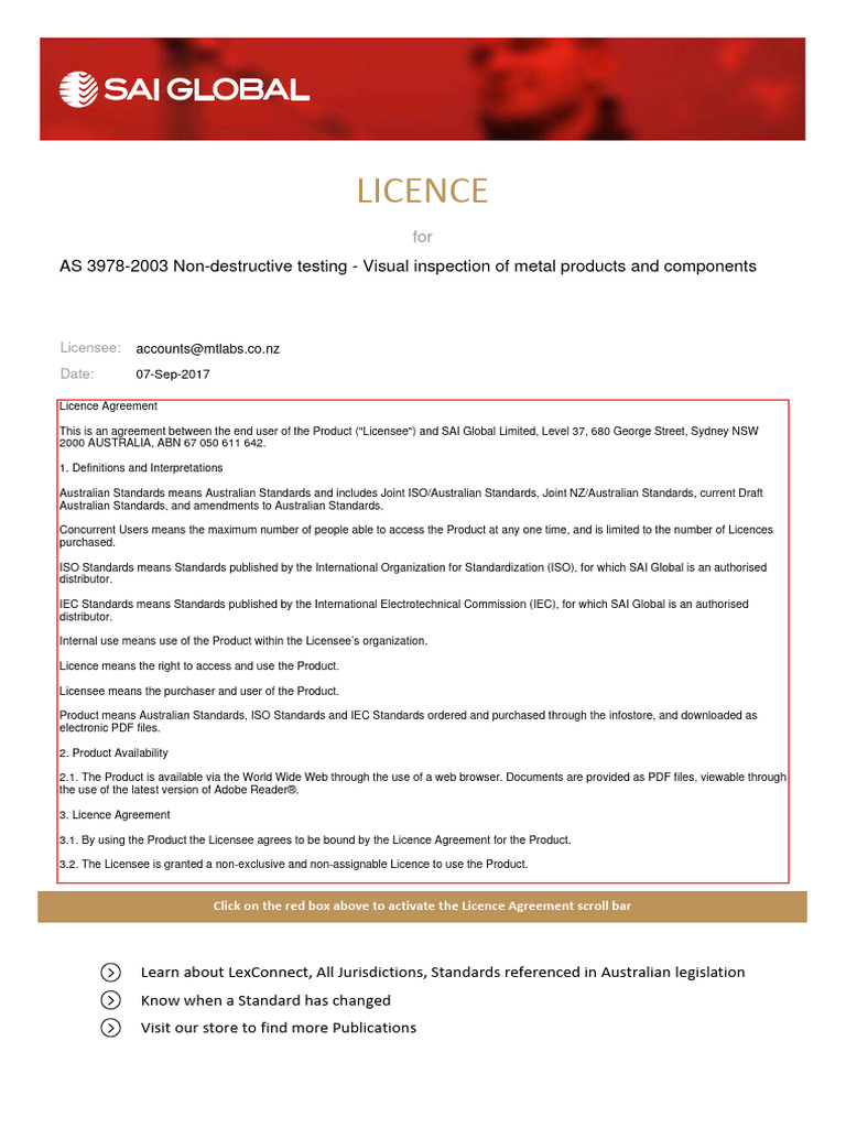AS 3978 2003 NDT Visual Inspection | Download Free PDF | Nondestructive ...