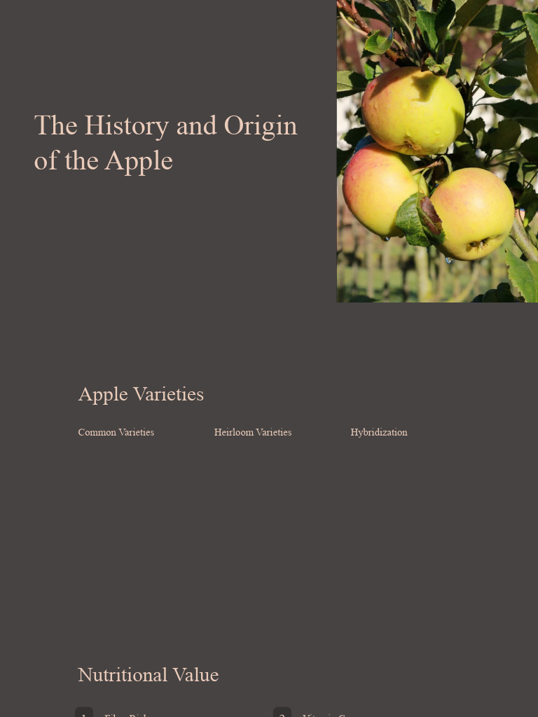 History and Benefits of Apples | PDF | Science & Mathematics ...