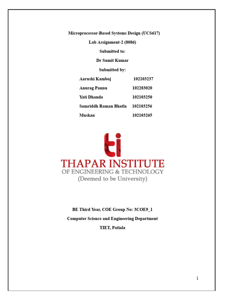 Lab 8086 | PDF | Computing | Computer Programming
