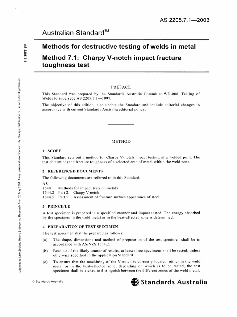Standard" For Destructive Testing Welds in V-Notch Fracture Toughness ...
