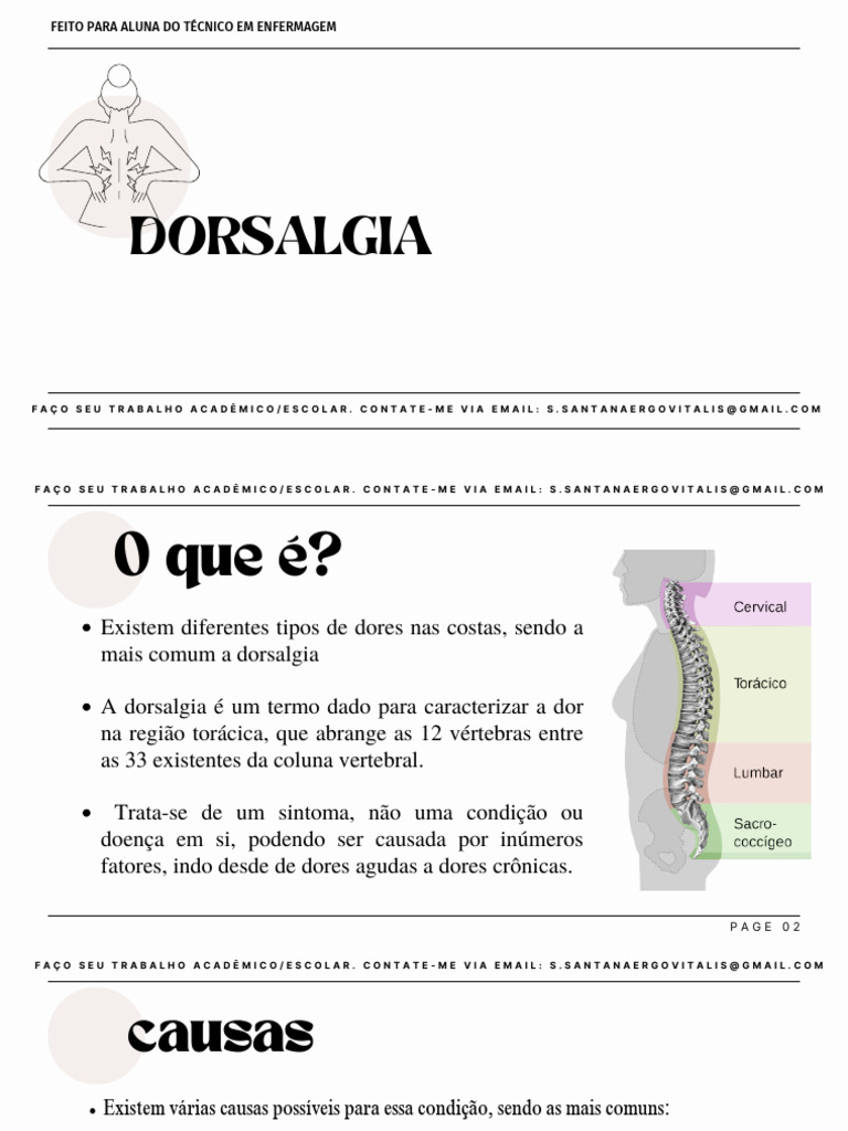Dorsalgia: Causas e Tratamentos | PDF | Dor nas costas | Dor