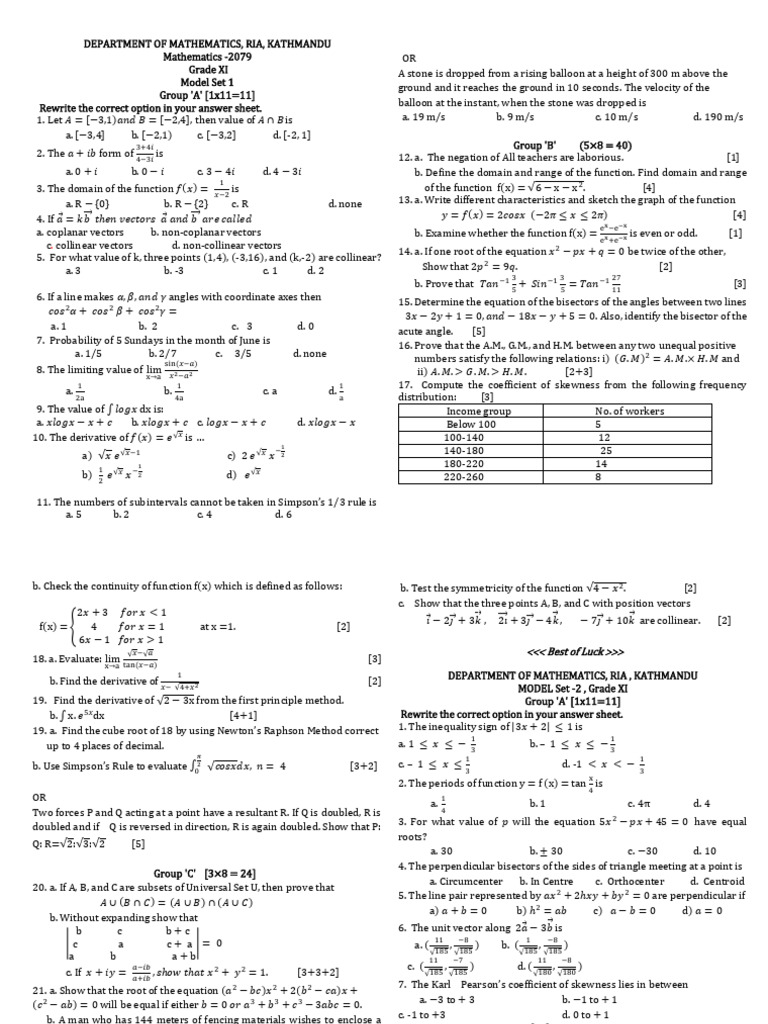 Maths | PDF | Function (Mathematics) | Line (Geometry)