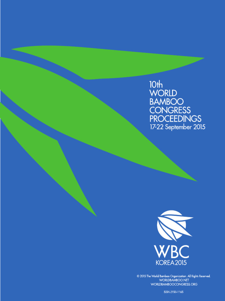 Welcome WBC 2015 | PDF | Bamboo | Ecology