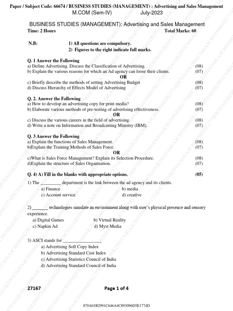 Business Studies (Management | PDF | Mass Media | Promotion And ...