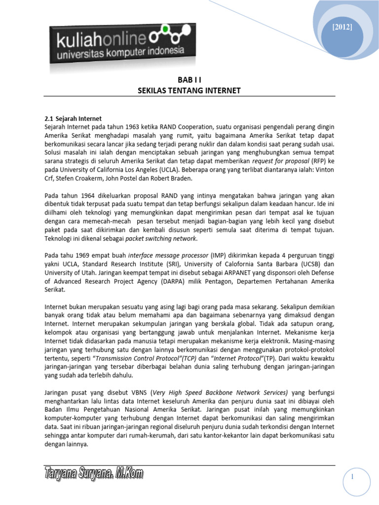 Pengenalan Java Script 2012 Modul 2 Sekilas Tentang Internet | PDF | Teknologi & Rekayasa