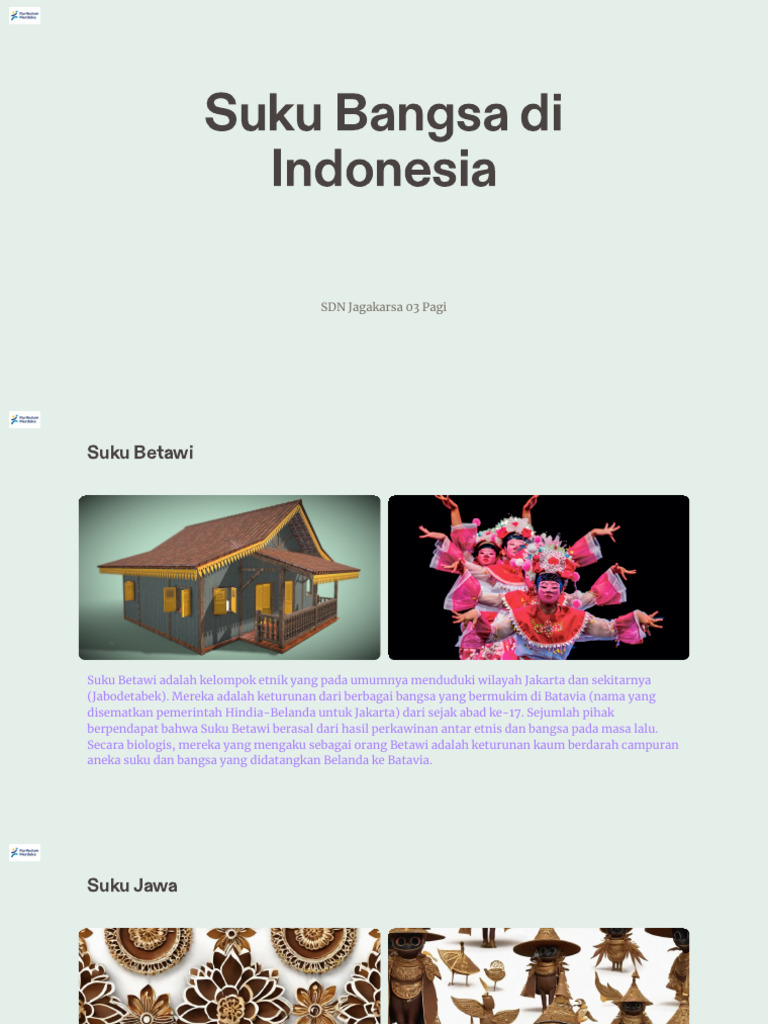 Nama Suku Bangsa Di Indonesia | PDF