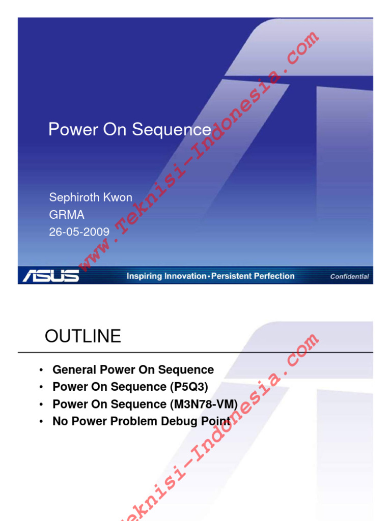 ASUS MotherBoard (LESSON 3) - Power On Sequence Introduction | PDF ...