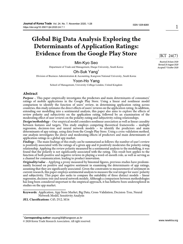 Global Big Data Analysis Exploring The Determinants of Application ...