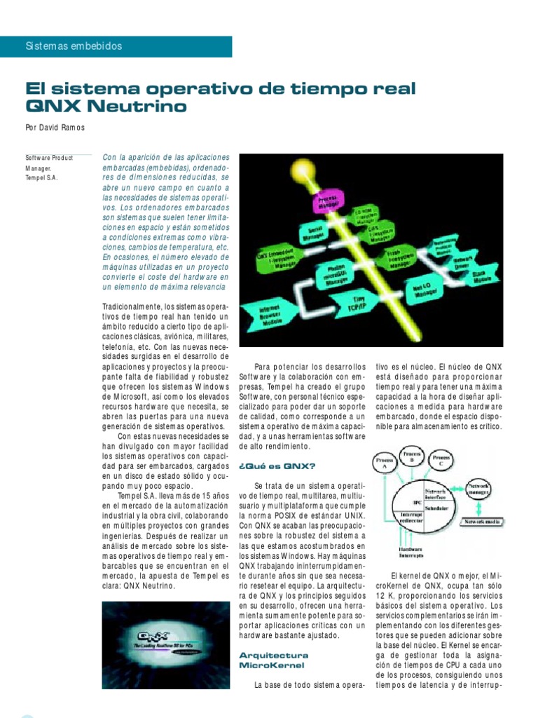 QNX Neutrino | PDF | Kernel (sistema operativo) | Entorno de desarrollo ...
