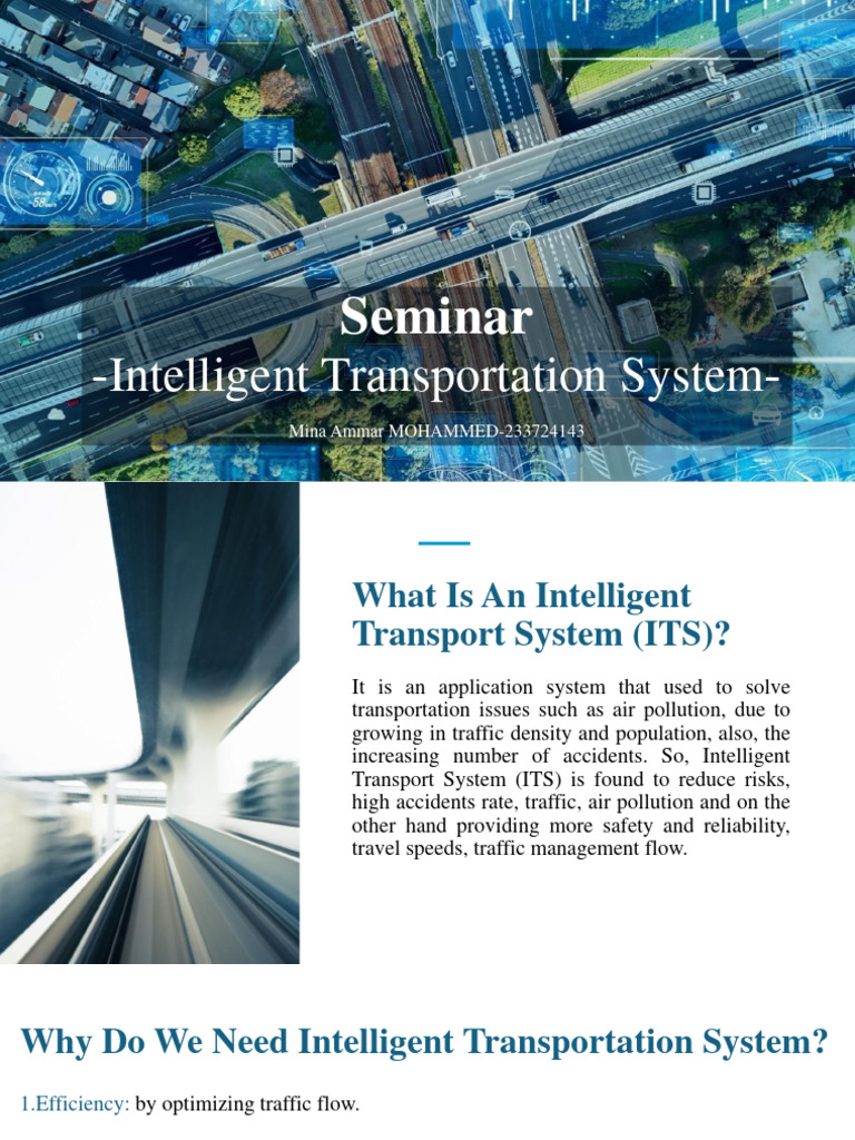 Intelligent Transportation System | PDF | Traffic | Transport