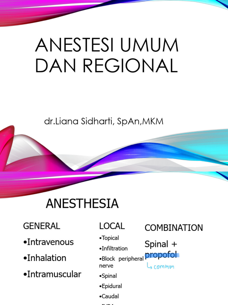 Anestesi Umum Dan Lokal_regional Ls | PDF