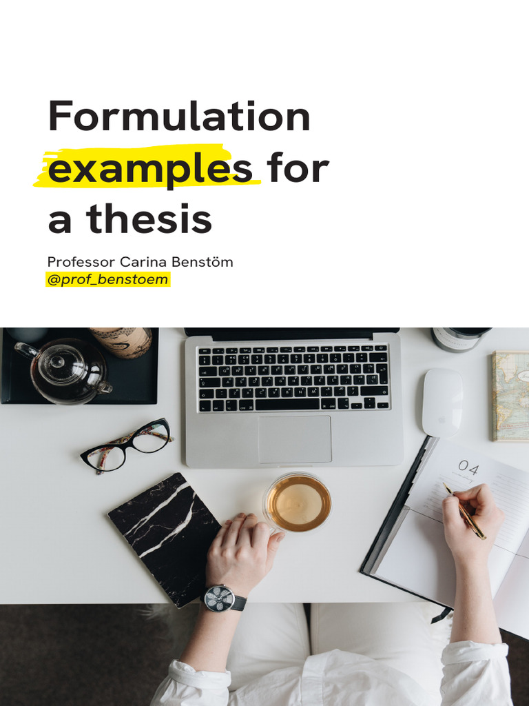 Formulation Examples For A Thesis: Professor Carina Benstöm | PDF ...