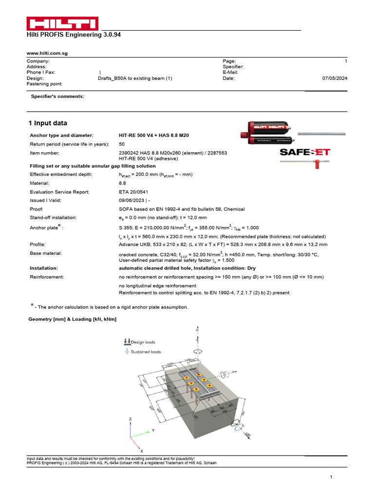 Drafts - Drafts - B50A To Existing Beam | PDF