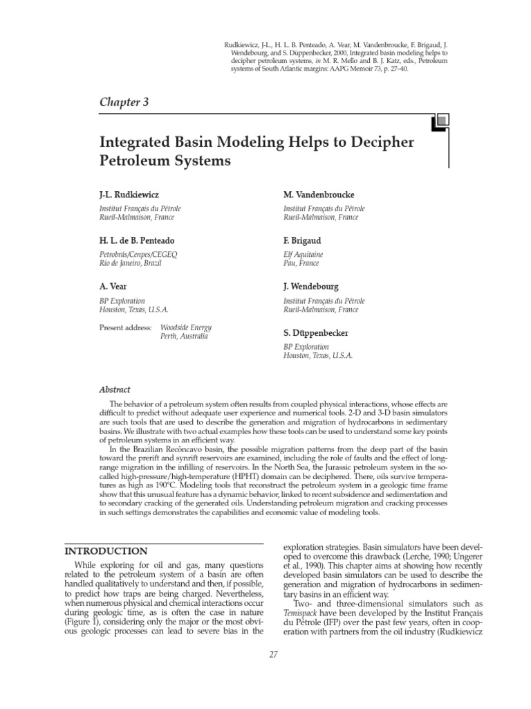 Integrated Basin Modeling Helps To Decipher Petroleum Systems | PDF ...