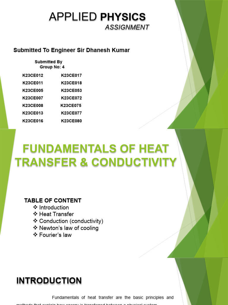 Fundamentals of Heat Transfer and Conductivity by Engr - Muzaffar ...